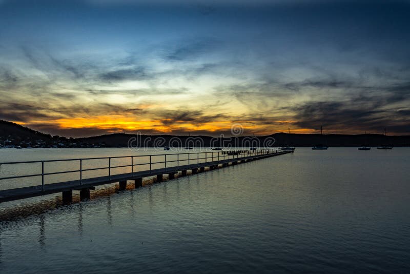 Seashore of the Tranquil Sea Under a Sunset Sky Stock Photo - Image of ...