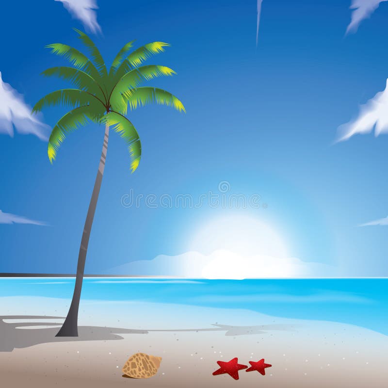 Seashore. Vector Illustration Decorative Design Stock Vector ...