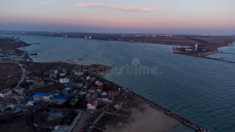 Seashore View from Above. Ukraine. Zatoka. Stock Photo - Image of tree ...
