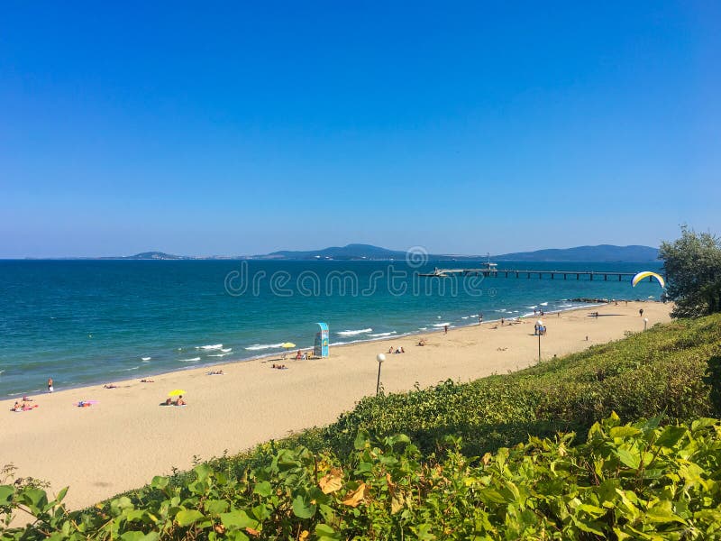 Seashore view in Bulgaria stock photo. Image of black - 142256222