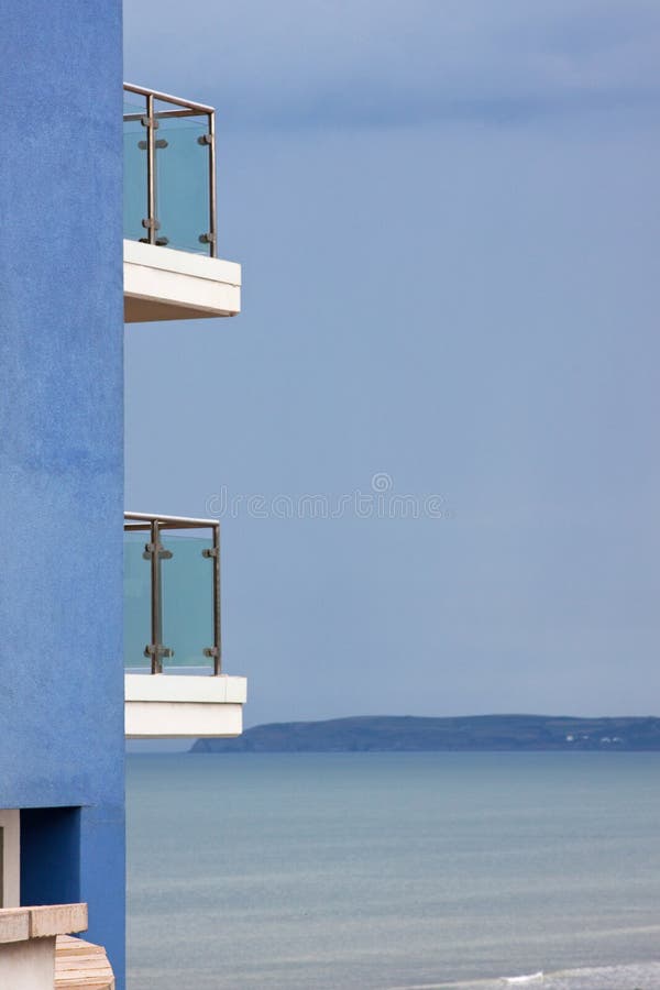 Seaside balconies stock photo. Image of gallery, balcony - 45874902