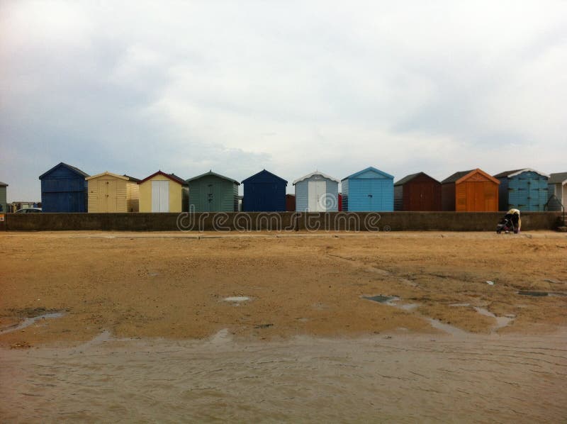 Seaside beach huts stock image. Image of seaside, british - 42713829