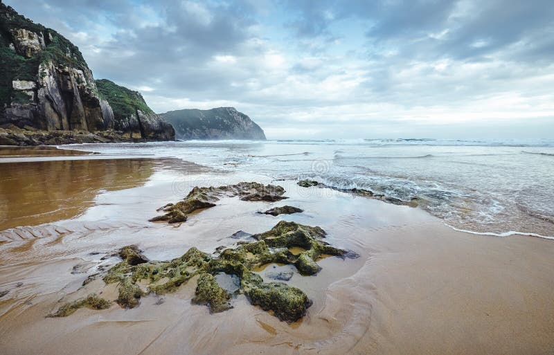 Seaside of Biskay Bay, Asturia Region, North Spain Stock Photo - Image ...