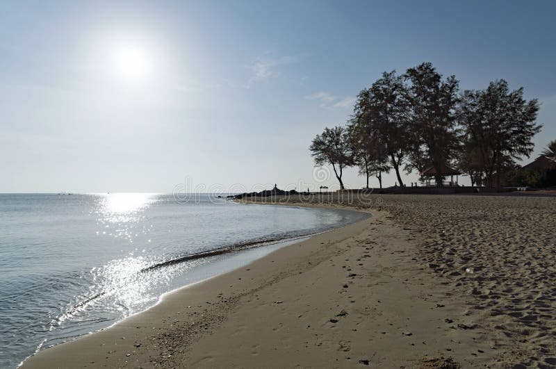 The Seaside and Blue Sky in the Morning with Beautiful Sunshine Stock ...