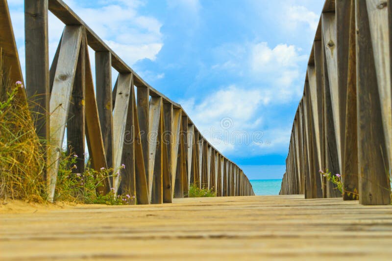Seaside bridge stock image. Image of black, front, beach - 52232625