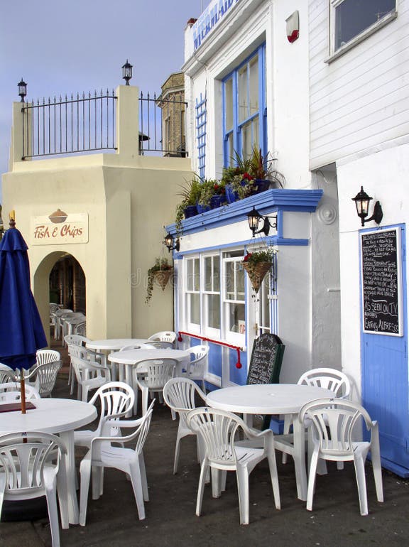 Seaside cafe stock image. Image of fish, restaurant, eating - 62449