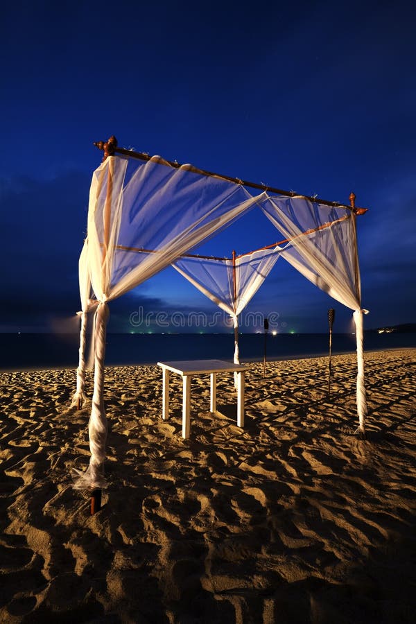 Seaside cafe at night stock image. Image of dusk, outdoor - 23330387