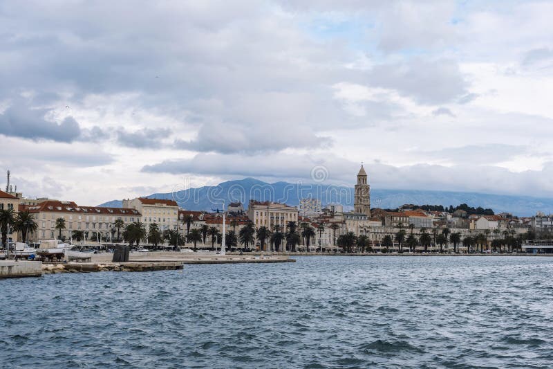 Seaside Cityscape of Split, Croatia with Historic Architecture and ...