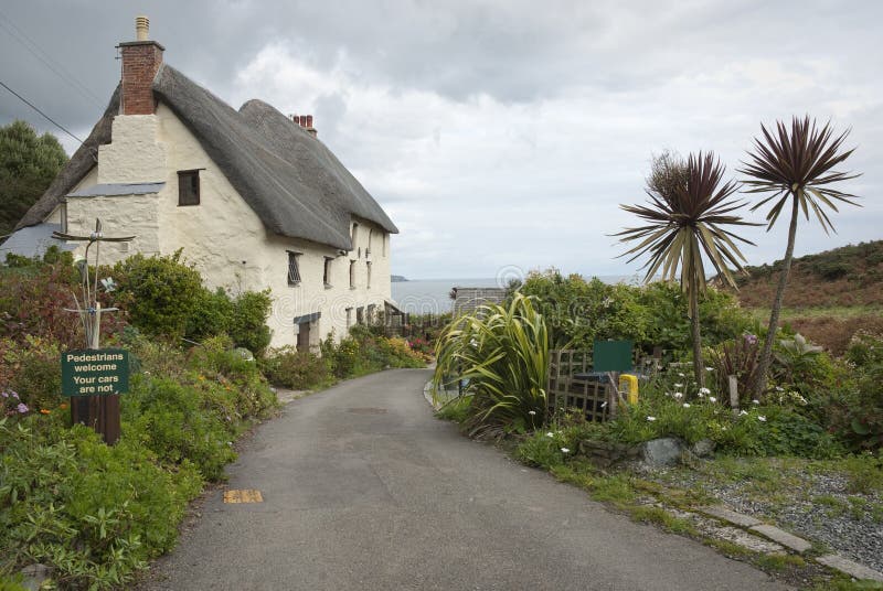 Seaside Cottage in Cornwall UK Stock Image - Image of serene, england ...