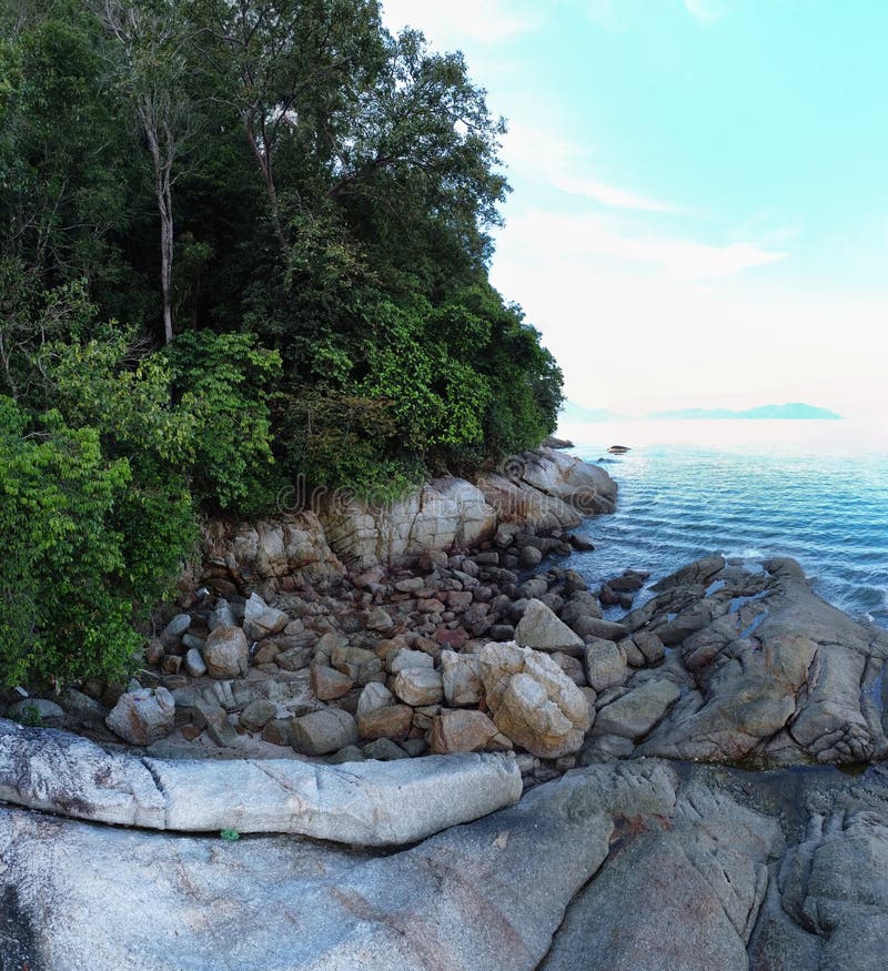 The Seaside Covers with Lots of Granite Rocks. Stock Photo - Image of ...