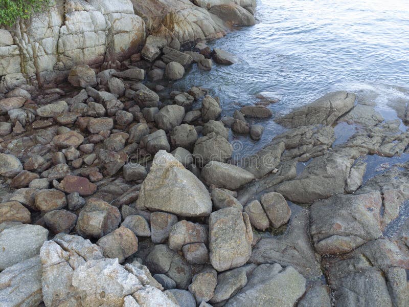 The Seaside Covers with Lots of Granite Rocks. Stock Photo - Image of ...
