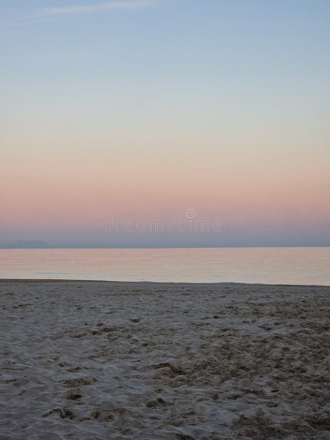 Seaside Landscape Peace and Quiet after Sunset Stock Photo - Image of ...