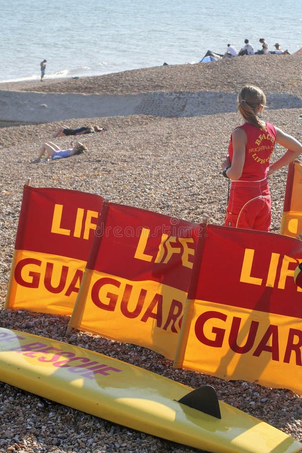 Seaside lifeguard stock image. Image of girl, sussex, watch - 895121