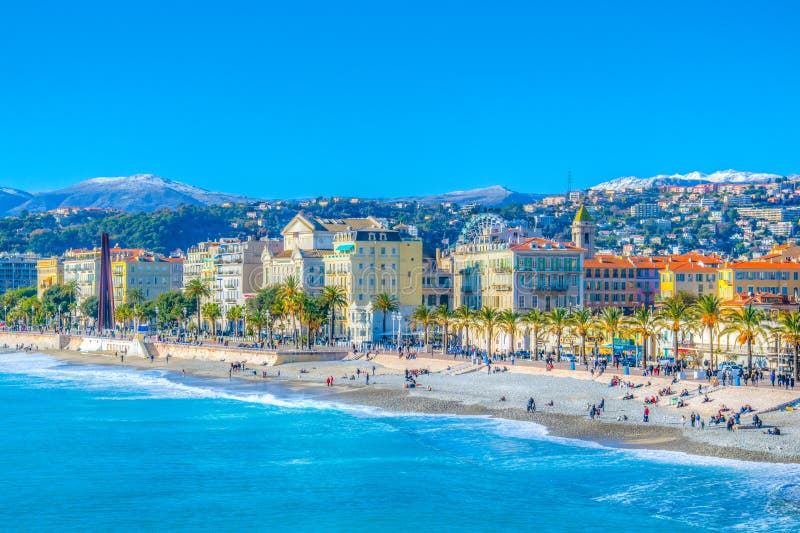 Seaside of Nice, France stock image. Image of nice, travel - 206032447
