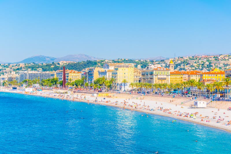 Seaside of Nice, France stock photo. Image of travel - 206095826