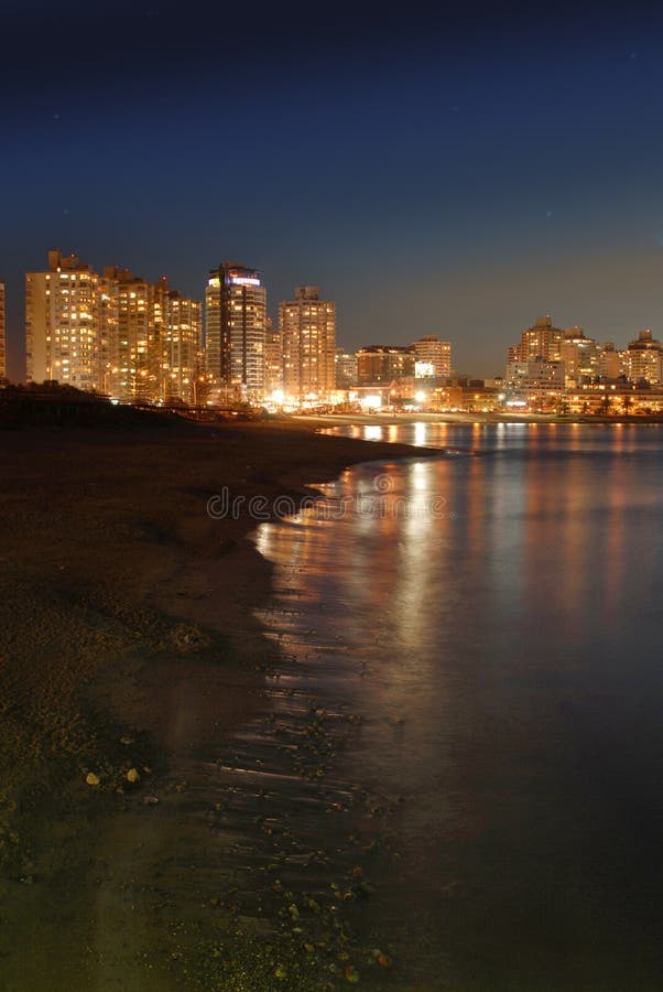 Seaside at night stock photo. Image of island, landscape - 8020100