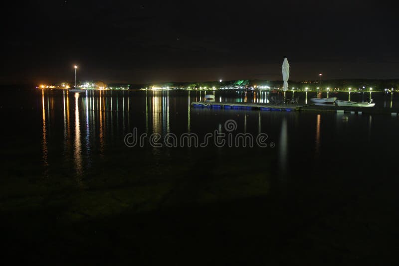 Seaside at night stock photo. Image of island, landscape - 8020100