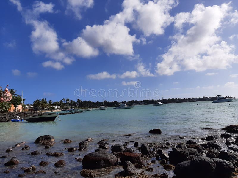 Seaside in North Mauritius Grand Bay Stock Photo - Image of north ...