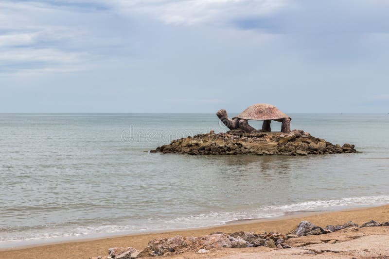 Seaside Pavilion Turtle Shape in the South of Thailand Stock Image ...
