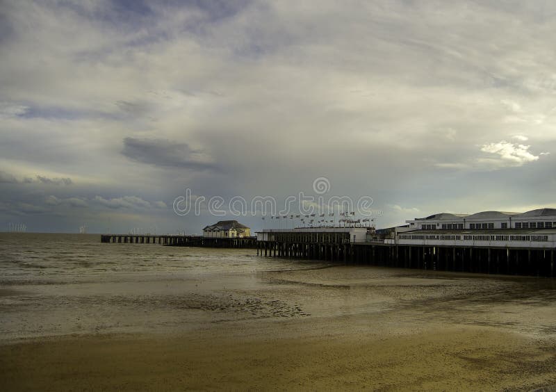Seaside with a pier stock image. Image of seaside, sandy - 48913013