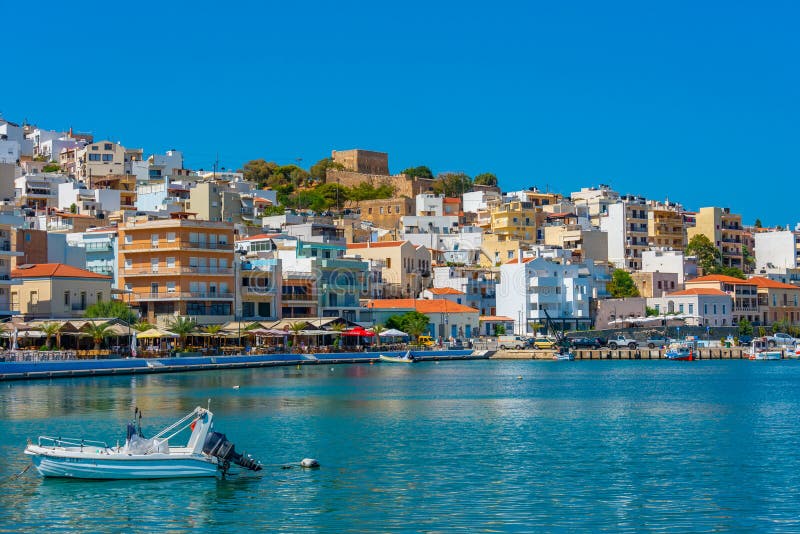 Seaside Promenade at Greek Town Sitia Editorial Image - Image of pier ...