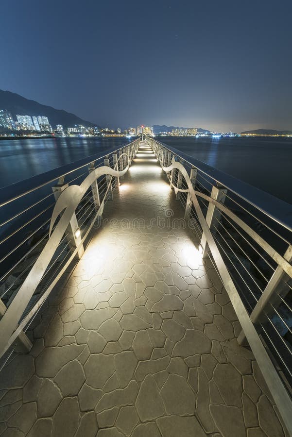 Seaside Promenade in Harbor Stock Photo - Image of harbour, dark: 212748350