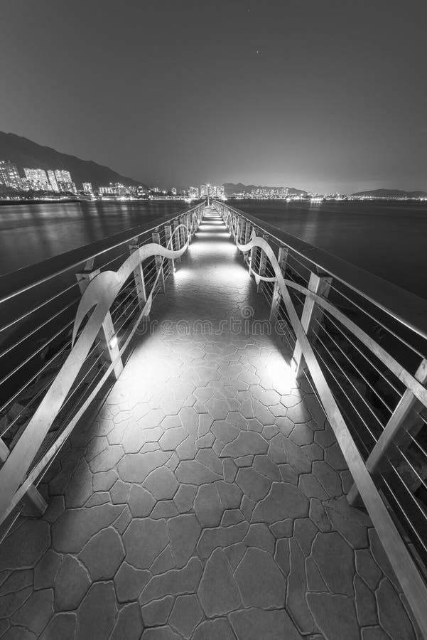 Seaside Promenade in Harbor Editorial Photography - Image of hong ...