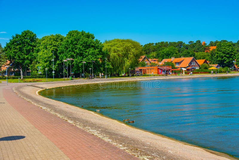 Seaside Promenade at Nida in Lithuania Stock Image - Image of quay ...