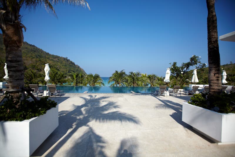 Seaside resort stock image. Image of palm, sunny, house - 40391663