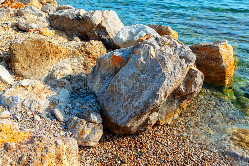 Seaside rocks stock photo. Image of beach, ocean, boulder - 225804702