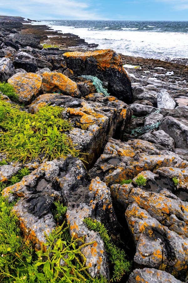 Seaside Rocky Coastline of the Atlantic Ocean in Ireland Stock Image ...
