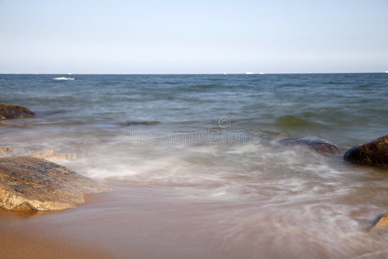 The seaside scenery stock image. Image of seashore, ocean - 129701749