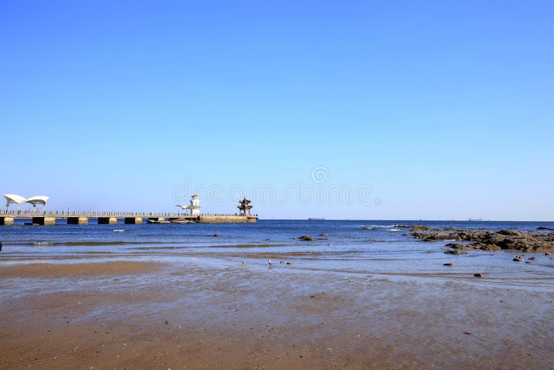 Seaside Scenery and the Seaside Pier Stock Image - Image of scenic ...