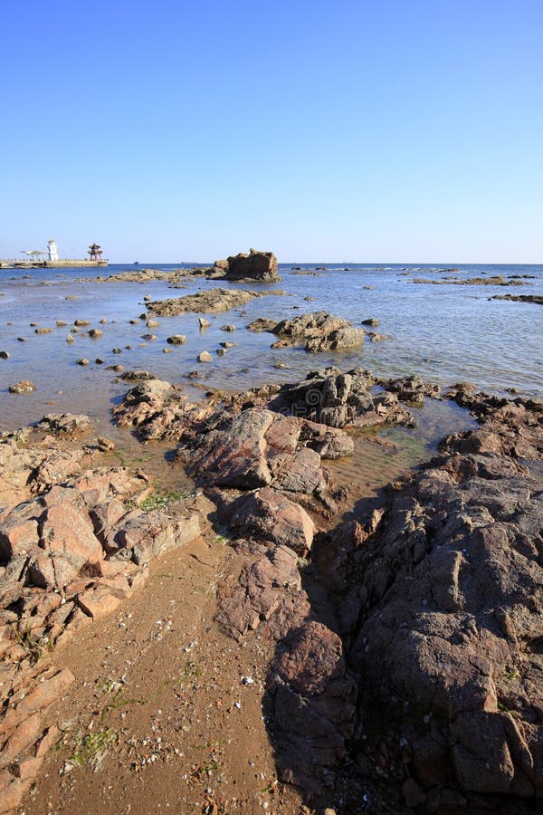 Seaside Scenery and the Seaside Pier Stock Photo - Image of tranquil ...