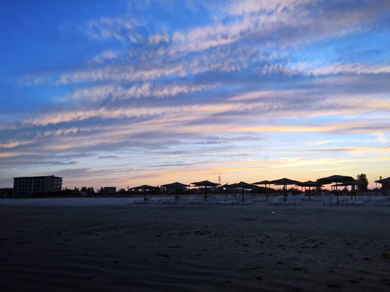 Blue hour on the beach stock image. Image of black, blue - 101726931