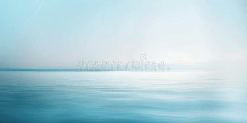 Seaside Tranquility, a Calm Ocean Mirroring the Beauty of a Clear Blue ...