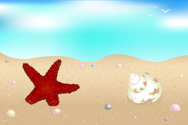 Seaside. Vector stock vector. Illustration of blue, paradise - 14270168