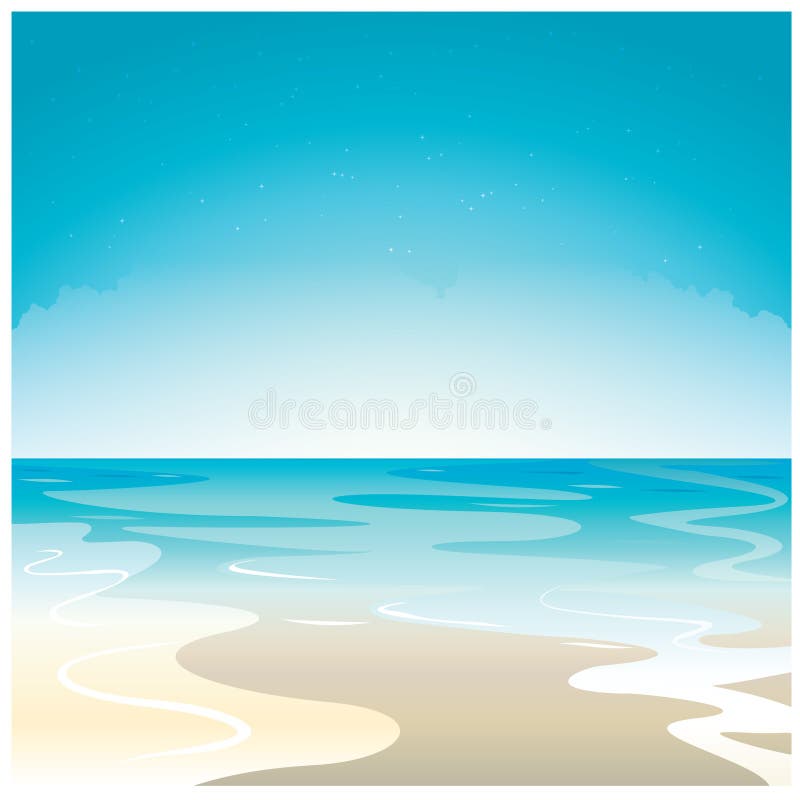Seaside. Vector Illustration Decorative Design Stock Vector ...