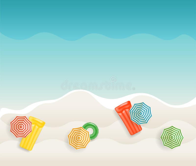 Seaside Vector Illustration. Tropical Background Stock Vector ...