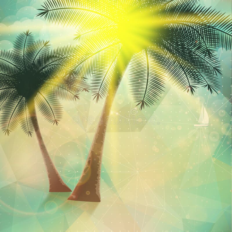 Seaside View Poster. Geometric Abstract Stock Vector - Illustration of ...