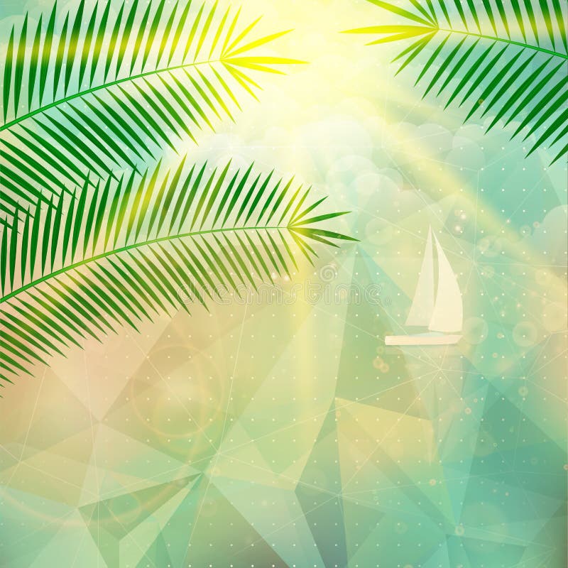 Seaside View Poster. Geometric Abstract Stock Vector - Illustration of ...