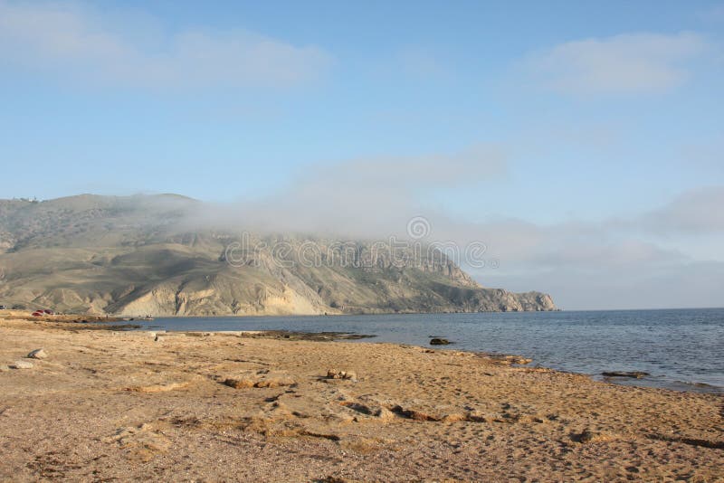 Seaside View - Sand, Mountain and Sea Stock Photo - Image of landscapes ...