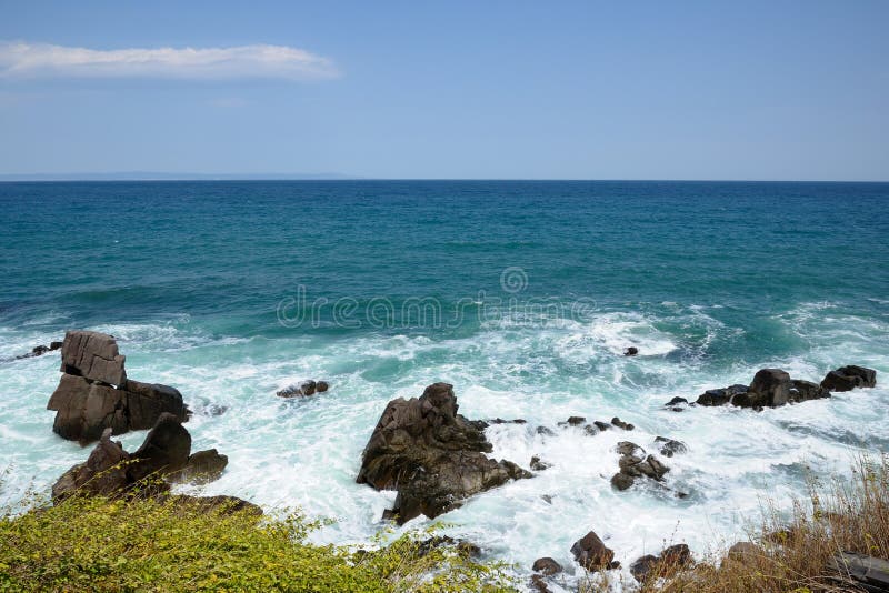 Seaside view stock image. Image of coast, summer, landscape - 81295899