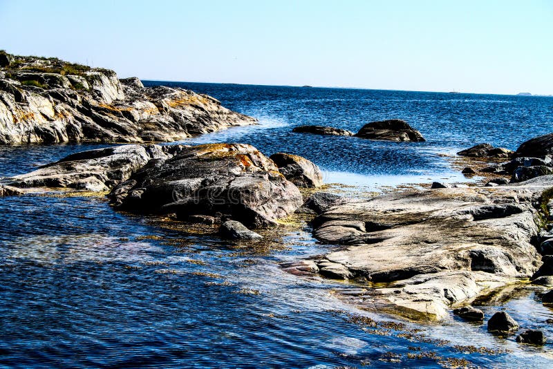 Seaside and the water stock photo. Image of horizon, sand - 50828610
