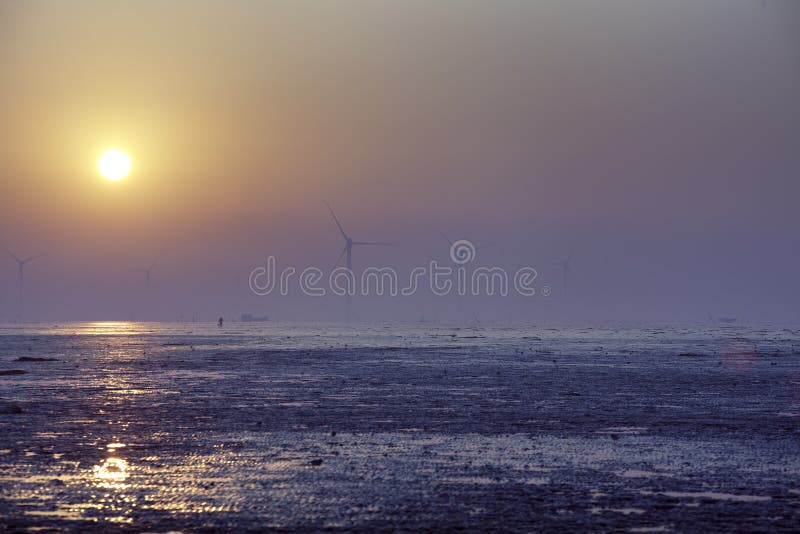 Seaside wind power stock image. Image of cloudy, power - 60718051