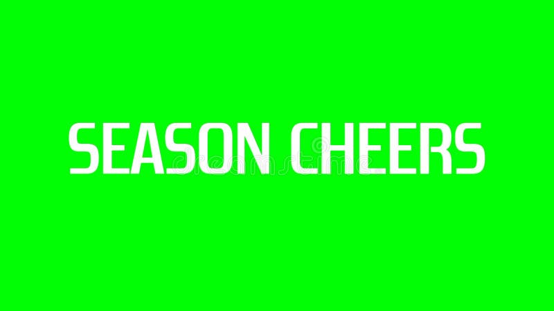 Season Cheers Text Green Screen Animated Video Stock Video - Video of ...