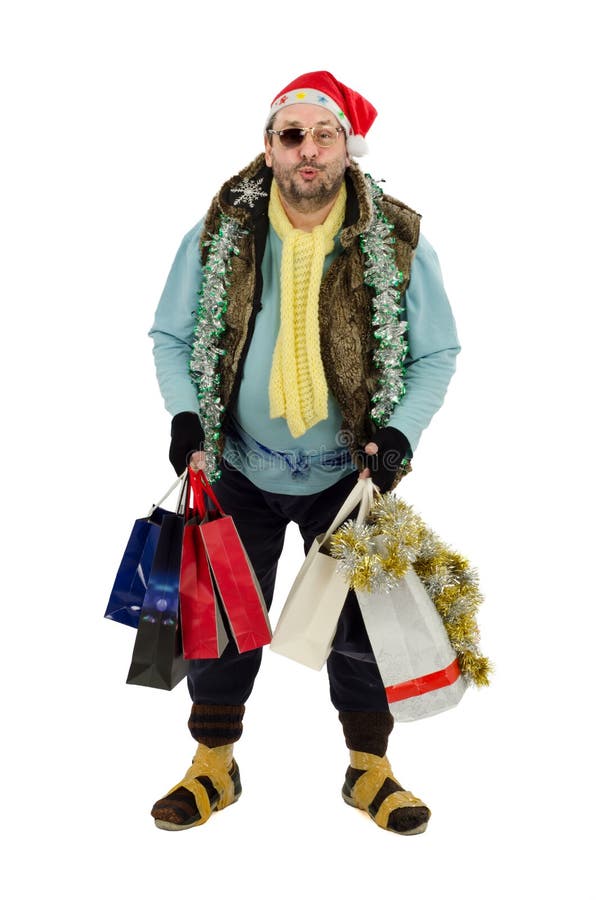 Happy bearded tramp smooch stock photo. Image of shopping - 38304428