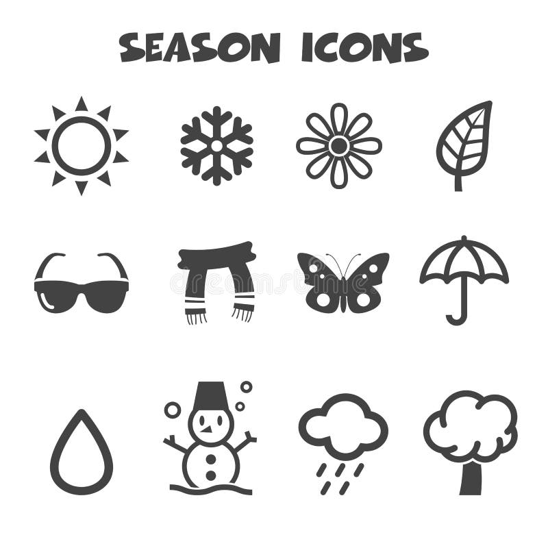 Season icons stock vector. Illustration of isolated, four - 39083375