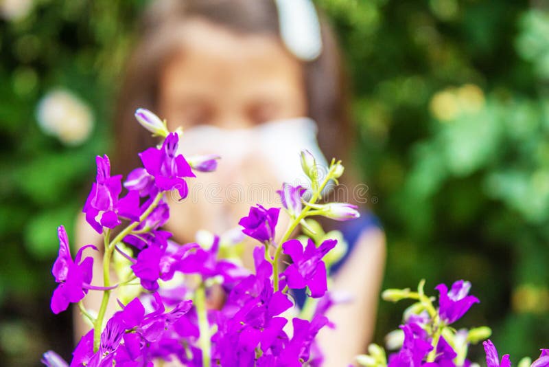 Seasonal Allergy in a Child. Coryza Stock Image - Image of illness ...