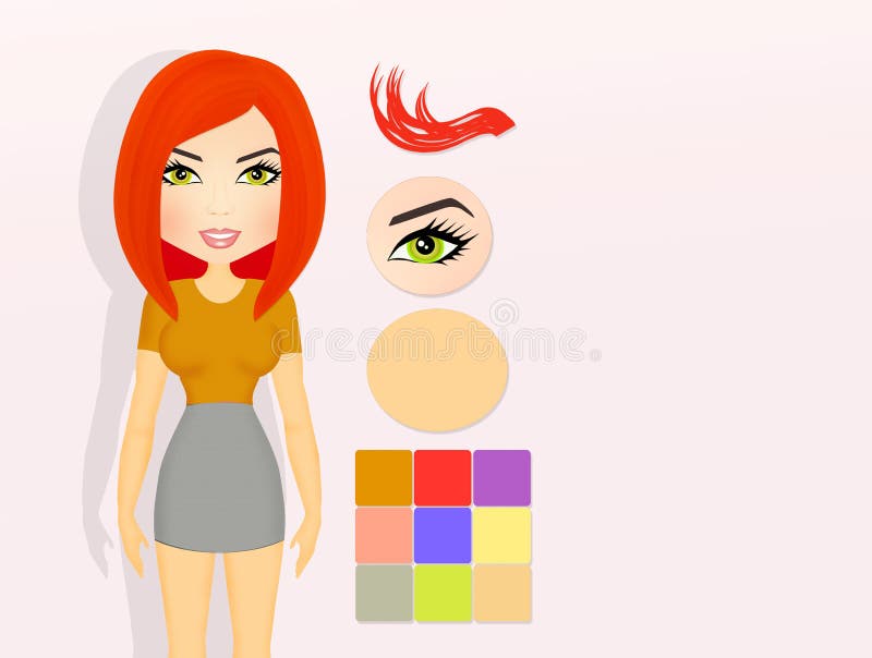 Seasonal color analysis stock illustration. Illustration of color ...